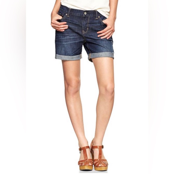 GAP | Shorts | Gap Sexy Boyfriend Shorts Blue Distressed Denim Boho ...